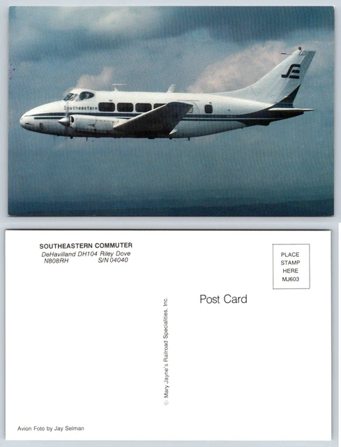 LE COMMUTER DEHAVILLAND DH104 Aviation Avion Airplane Carte Postale 99 ...