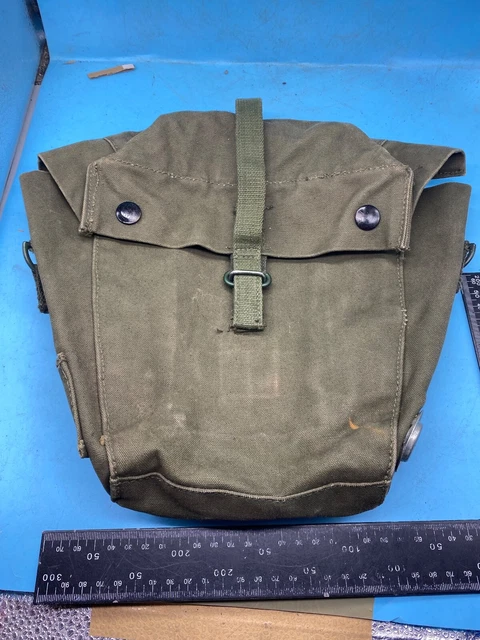 ORIGINAL BRITISH ARMY 1967 Dated Vietnam War Era Gas Mask Bag £8.00 ...