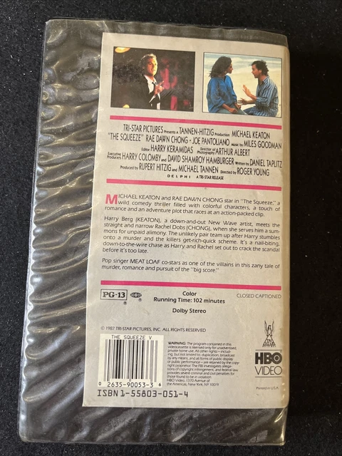 THE SQUEEZE VHS Video Movie, Michael Keaton, Rae Chong, Joe Pantoliano ...