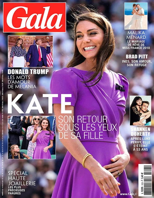 GALA MAGAZINE KATE MIDDLETON_DONALD TRUMP_BRAD PITT_SHANNEN DOHERTY ...