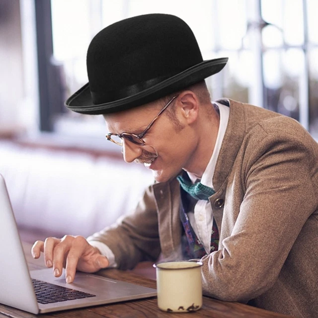 MODERN TIMES COSPLAY Magician Bonnet and Faux Moustache Bowtie Supplies ...