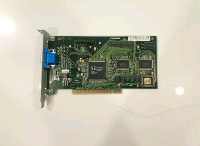 CARTE VIDÉO PCI S3 ViRGE/GX 2 Mo Compaq OEM, testée DOS 3.11 95 98 ...