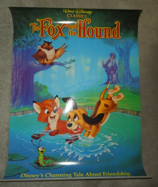DISNEY FOX AND the Hound poster Animation movie film Promo 1995 A1 size ...