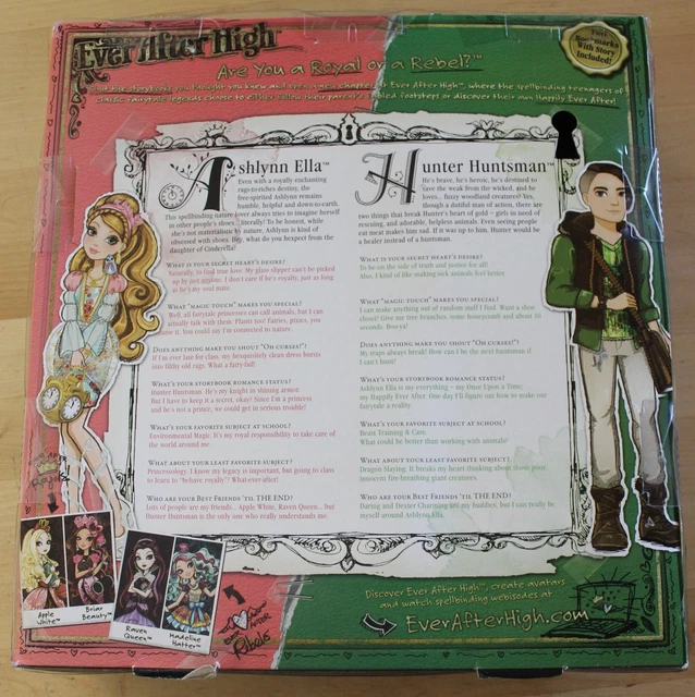DAMAGED BOX/SEALED/DOLLS NEW Ever After High Ashlynn Ella Hunter ...