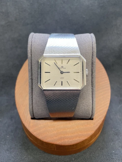 VINTAGE SANTIMA TANK Watch 1970s 17 Jewels Incabloc Stainless Steel ...