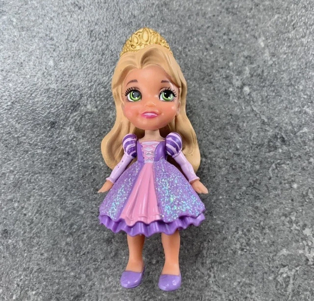 DISNEY PRINCESS MINI Toddler Figurine Doll Rapunzel 3.5” Tall Tangled ...