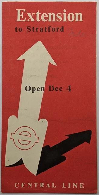 LONDON TRANSPORT; UNDERGROUND, Central Line Extension To Stratford Leaflet W Map £45.00 ...