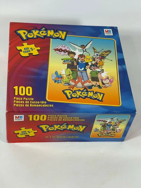 2004 POKEMON 100 pc piece Puzzle MB-Hasbro featuring Pokemon gang NEW ...