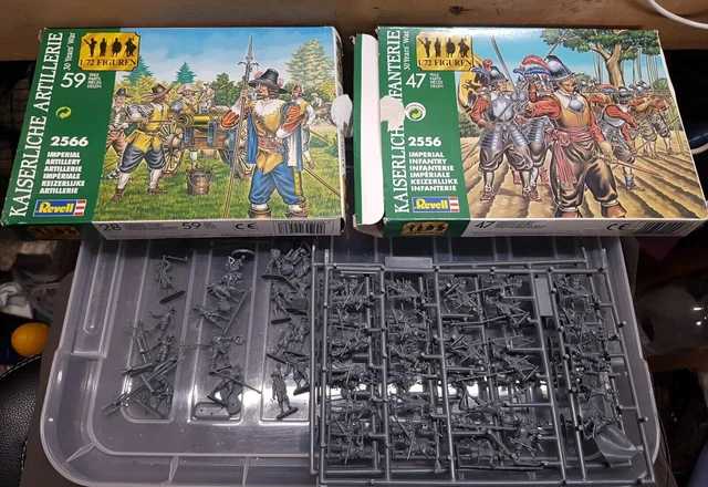 REVELL IMPERIAL ARTILLERY 2566 & Imperial Infantry 2556 1/72 Figures £ ...