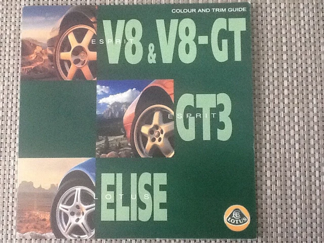 RARE LOTUS COLOUR & Trim chart,Lotus Esprit Elise Range brochure £19.28 ...