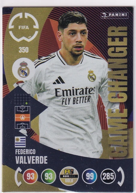 PANINI 2025 FIFA Club World Cup 25 Card No. 350 Federico Valverde Game ...