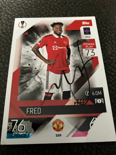 FRED (MANCHESTER UNITED) Hand Signed 2022-2023 Match Attax Card Rare ...
