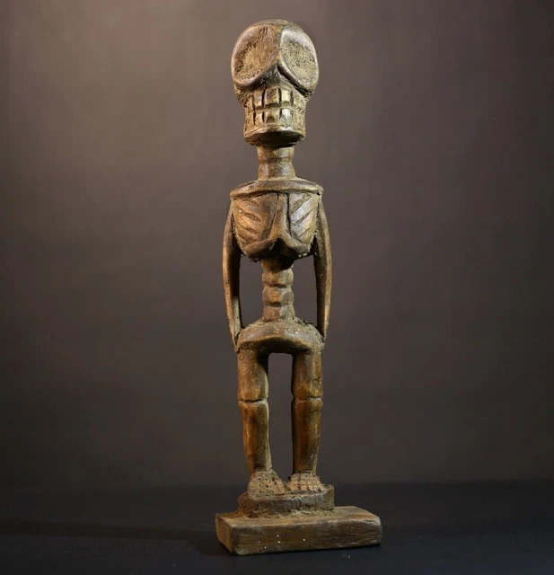 AFRICAN LEGA STATUE Hand Carved Tribal Figure Congo Ritual Art Decor ...