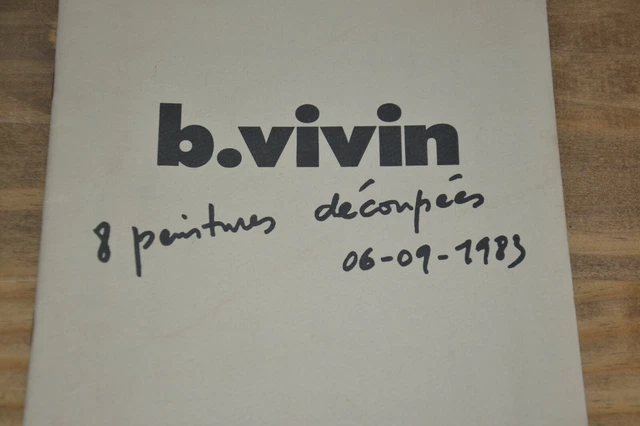DÉDICACE DE B. Vivin sur 8 peintures découpées 6-9-1983 / Ref A30 EUR ...