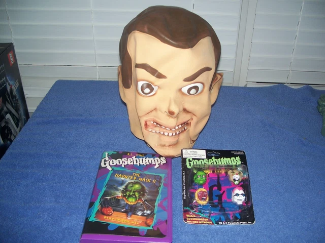 GOOSEBUMPS LOT SLAPPY Mask Haunted Mask II VHS & Finger Frights Rings ...