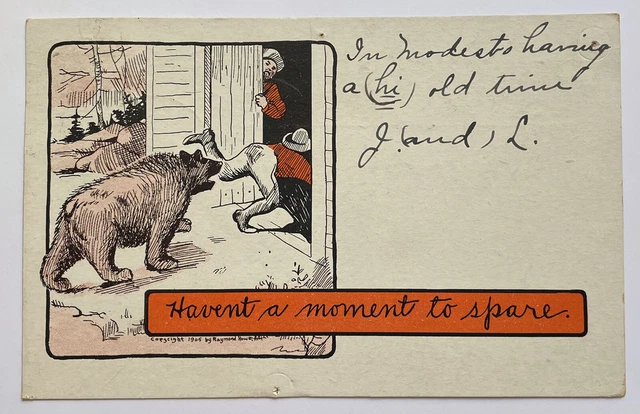 ANTIQUE C.1905 HAVEN'T a Moment to Spare Comic Postcard Copyright ...