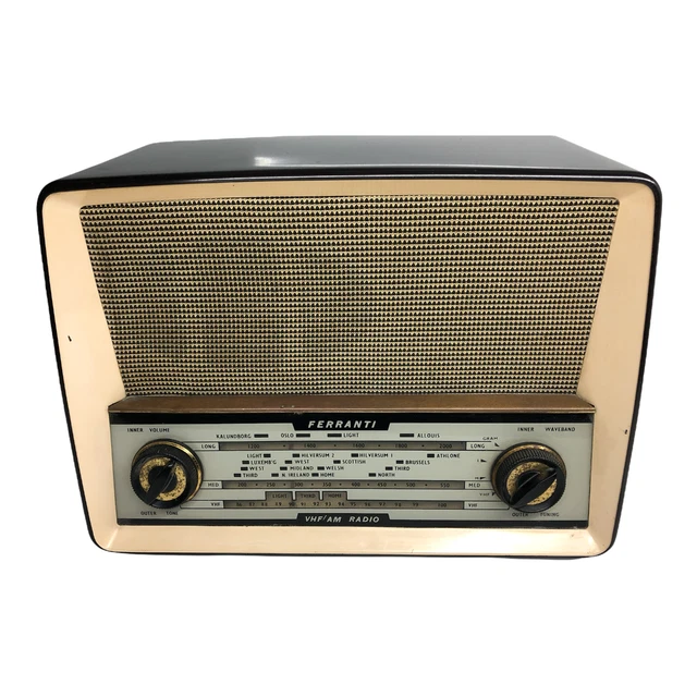 FERRANTI U1003 BAKELITE Valve Radio VHF / AM 1950's £65.00 - PicClick UK