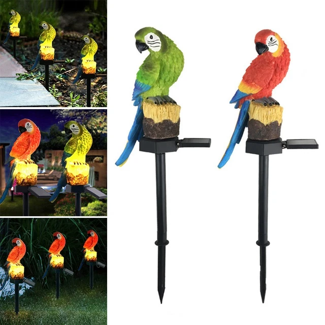 LIGHT UP YOUR Garden with Solar Resin Parrot Landscape Light No Wiring ...