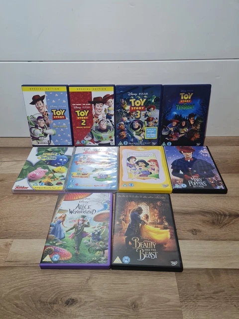 DISNEY PIXAR ANIMATION DVD Movie Bundle x10 Toy Story Beauty and the ...