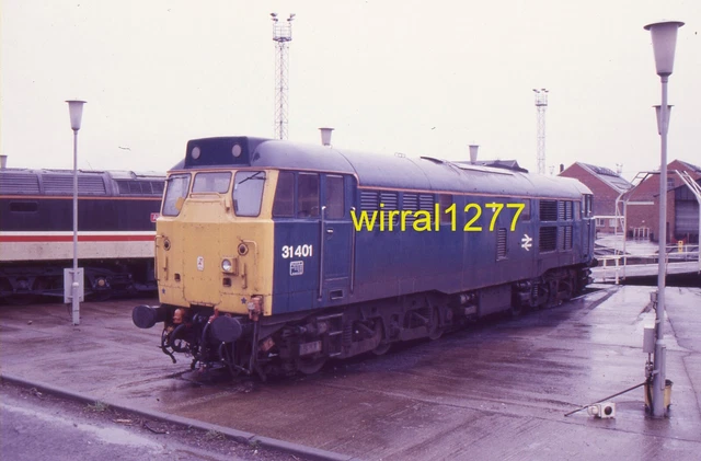 ORIGINAL RAILWAY SLIDE Class 31 31401 at Old Oak Common 28.03.87 £3.50 ...