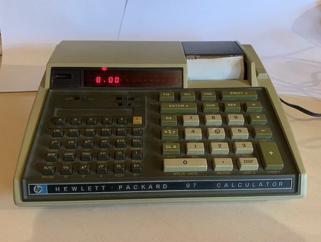 HEWLETT PACKARD HP97 Programmable Calculator Vintage and Case £170.56 ...