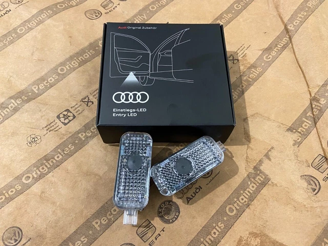 GENUINE AUDI E-TRON Edition Logo Door LED Splash Puddle Lights x2 Q3 Q4 ...