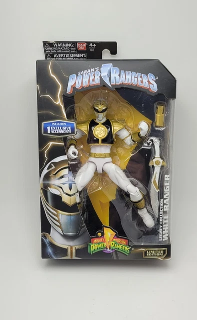 HASBRO MIGHTY MORPHIN Power Rangers Legacy Collection WHITE RANGER MMPR ...