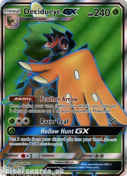 DECIDUEYE GX SM37 Holo Foil Mint Pokemon Card EUR 5,15 - PicClick DE