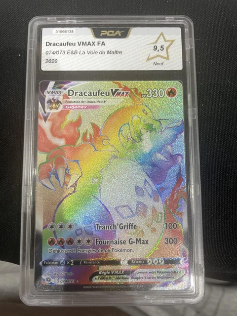 CARTE POKÉMON PCA 9,5 Dracaufeu 074/073 VMAX FA FR 🇨🇵 EUR 315,00 ...