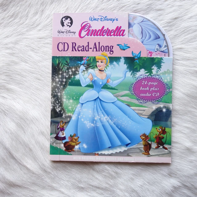 WALT DISNEY CINDERELLA CD-Read Along SHAPE Book Classic Princess Fairy ...