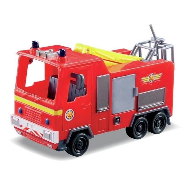 NEW FIREMAN SAM Friction Jupiter Fire Engine With Articulated Sam ...