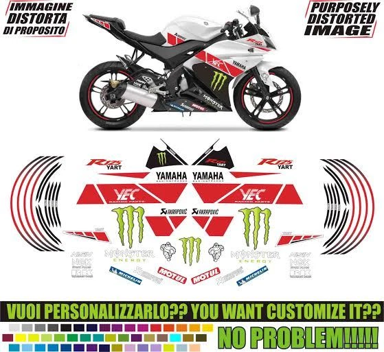 ADHÉSIFS YZF R125 Replica Yart Set Compatible EUR 134,34 - PicClick FR
