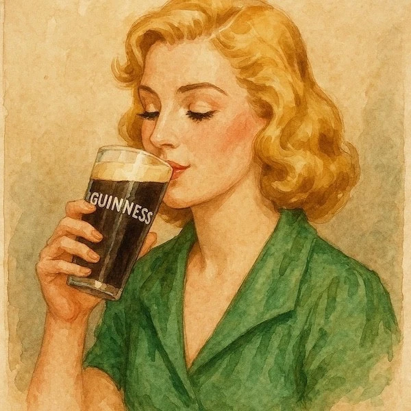 GUINNESS BEER VINTAGE Poster Print 12x8in Metal Sign Pint Irish Lager ...