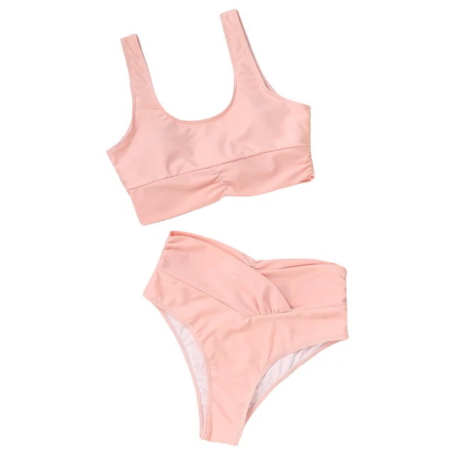 Bikini Set Padded Wide Shoulder Straps Sexy Push Up Swimming Suit