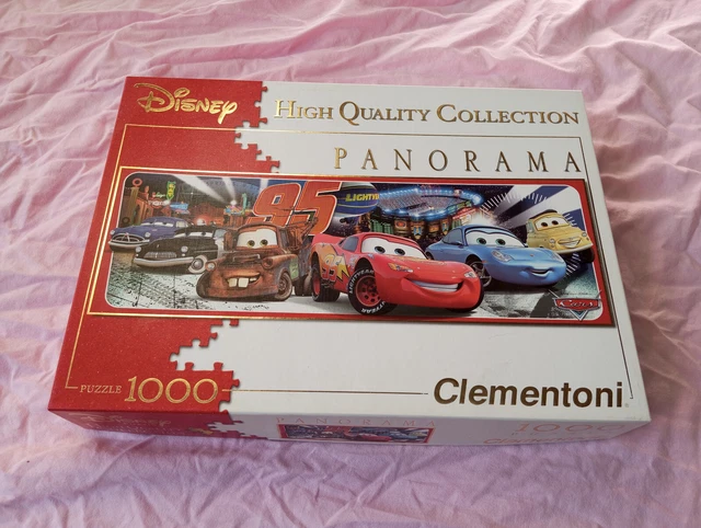 PUZZLE CARS DISNEY Pixar 1000 Pieces Clementoni Panorama 33X98Cm 100% ...