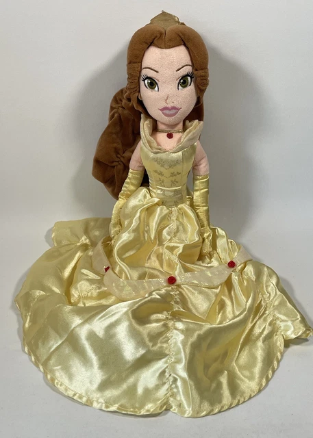 DISNEY STORE BELLE Doll Beauty and the Beast 20" Luxury Plush princess ...