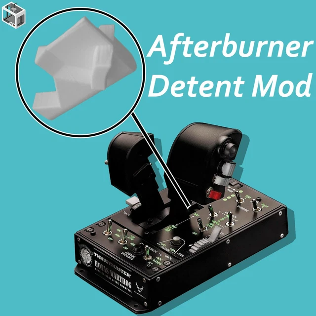 THRUSTMASTER WARTHOG AFTERBURNER Detent Mod, Two 3D Printed Models (5 ...