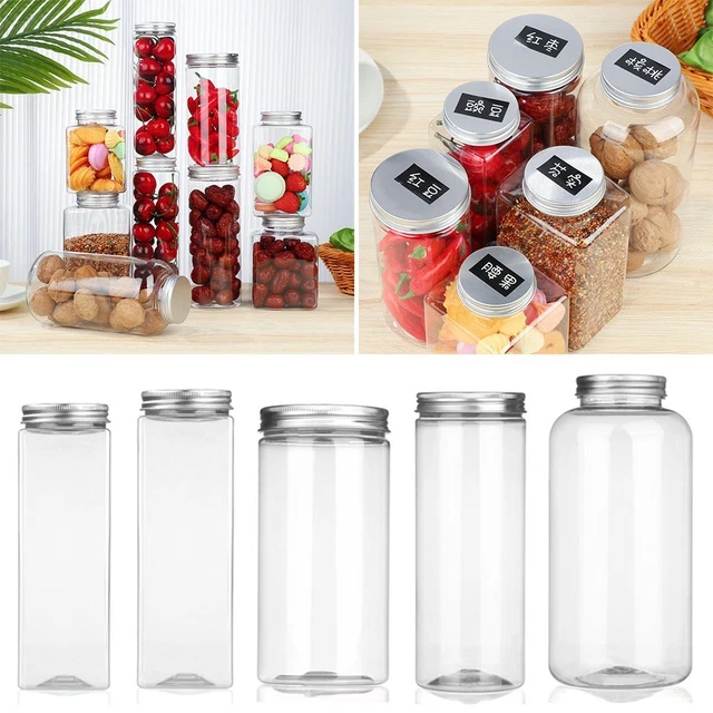 CEREAL STORAGE BOTTLES Food Canisters With Labels Pantry Organization ...