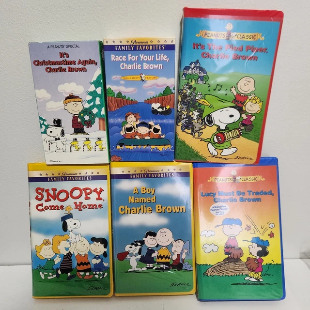 LOT OF 6 Charlie Brown Snoopy Peanuts VHS Tapes Vintage GOOD Holidays ...