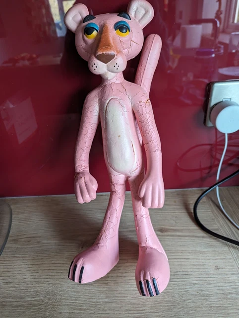 VERY RARE VINTAGE Rubber Foam Bendy XL Pink Panther Toy 1960's ...