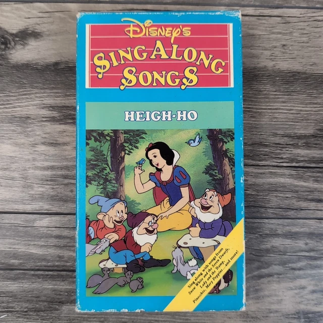 1987 DISNEY SING Along Songs VHS Tape Heigh-Ho Cassette Tested 28 ...