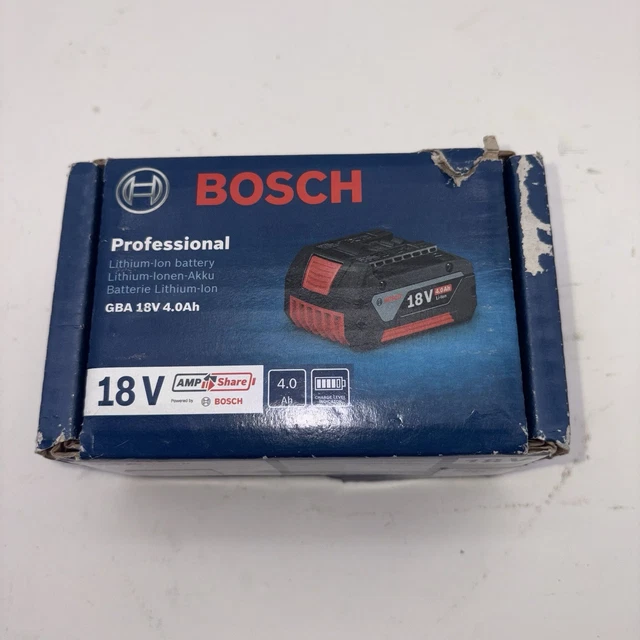 GENUINE BOSCH GBA 18V 4.0Ah Li-Ion Battery - 4.0Ah - 18V - AMP Share £49.99 - PicClick UK