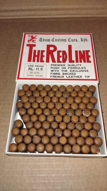 VINTAGE ADAM CUSTOM Cues LTD Beschläge Push On Tips Box mit 99 ...