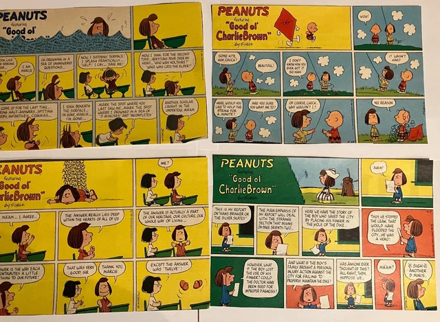 VINTAGE SNOOPY PEANUTS Charlie Brown Newspaper Comic Strip Charles ...