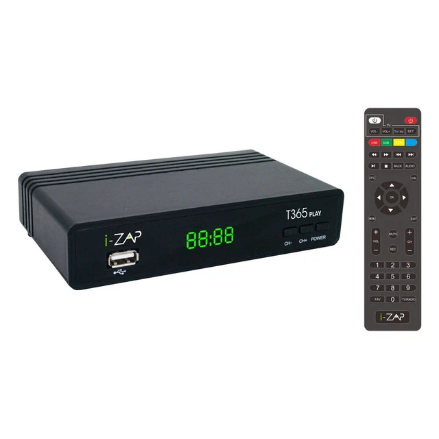 I-ZAP T365 PLAY -Decoder Digitale Terrestre HD DVB T2 HVEC EUR 29,90 - PicClick IT