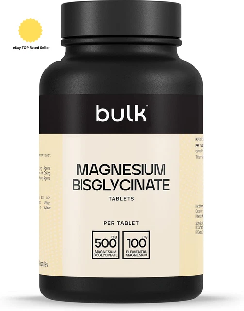 MAGNESIUM GLYCINATE BISGLYCINATE Tablets, 1000Mg, 60 Tablets, High ...