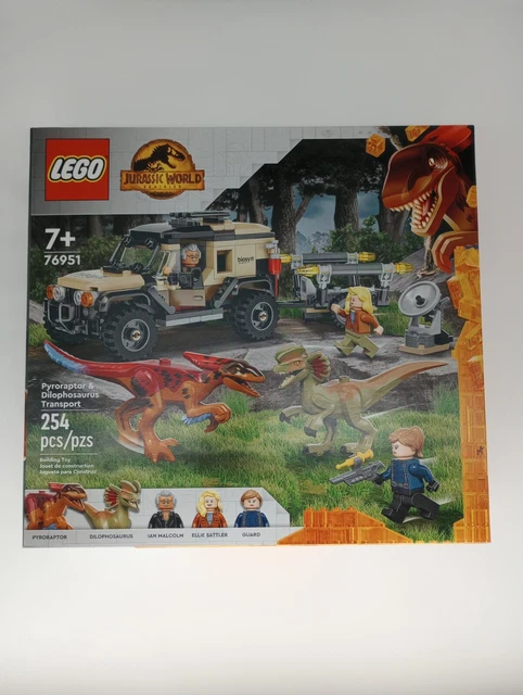 LEGO JURASSIC WORLD: Pyroraptor & Dilophosaurus Transport (76951) New ...
