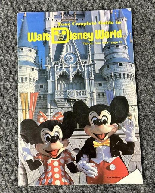 WALT DISNEY WORLD Complete Guide 1978 Maps Advertisements Mickey Minnie ...
