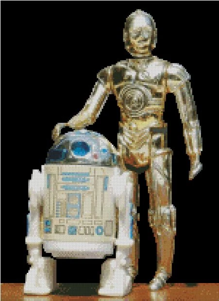STAR WARS RZ-D2 Et RZ-C3PO Point de Croix Kit Complet Numéro 51-106 EUR ...