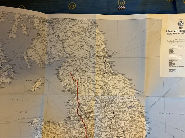 RARE VINTAGE MAP , RAC MAP OF GREAT BRITAIN £15.19 - PicClick UK